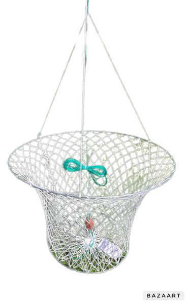 Double ring cotton crab net with float and rope – LEE FISHER SPORTS